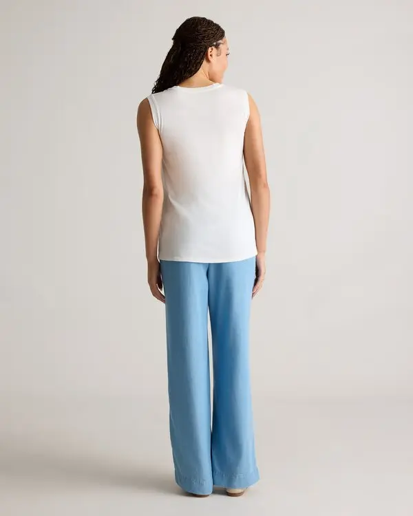 Quince Cotton Modal Muscle Tank Top - White
