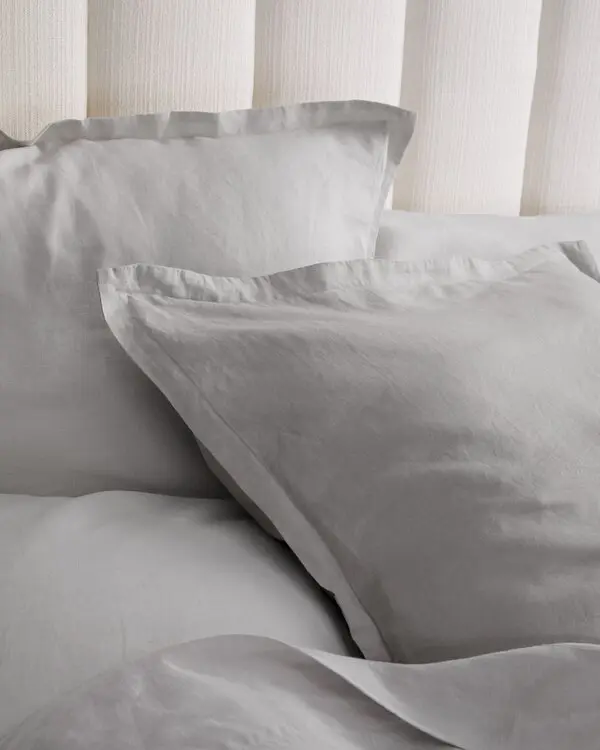 Quince European Linen Sham - Light Grey