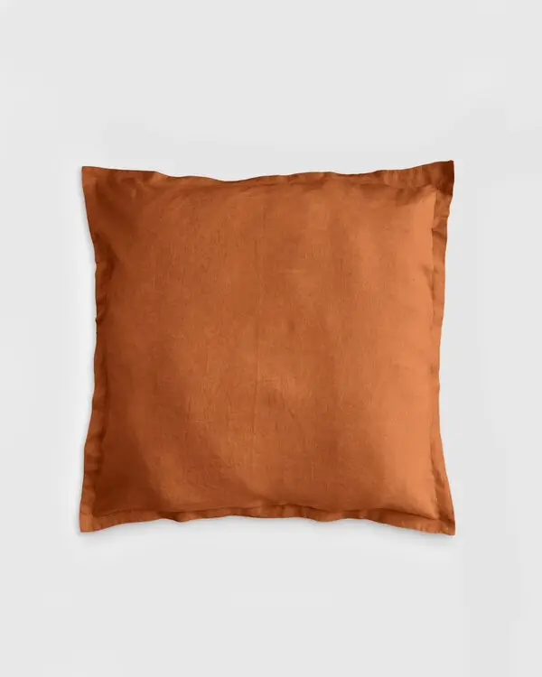 Quince European Linen Sham - Terracotta