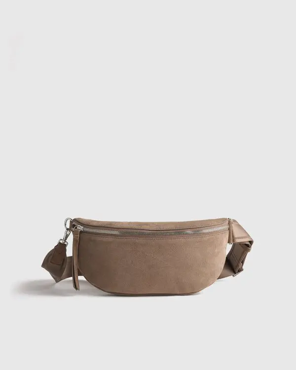 Quince Italian Suede Sling Bag - Pebble