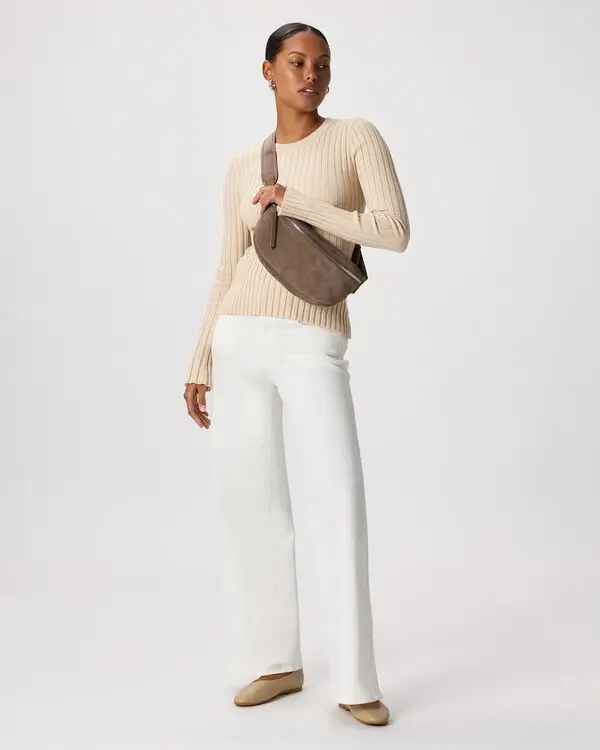 Quince Italian Suede Sling Bag - Pebble