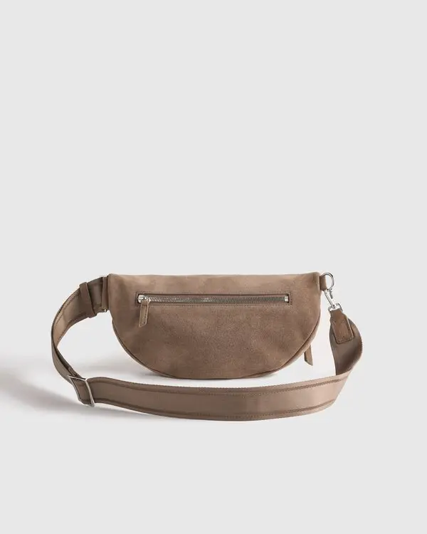 Quince Italian Suede Sling Bag - Pebble