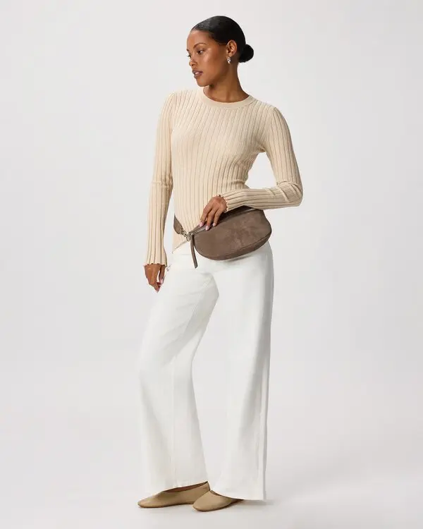 Quince Italian Suede Sling Bag - Pebble