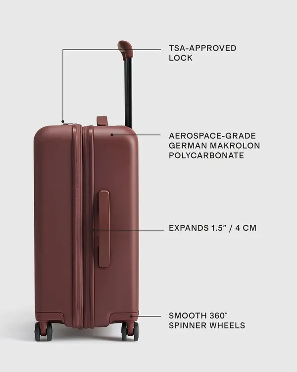 Quince Expandable Carry-on Suitcase - Cocoa Brown