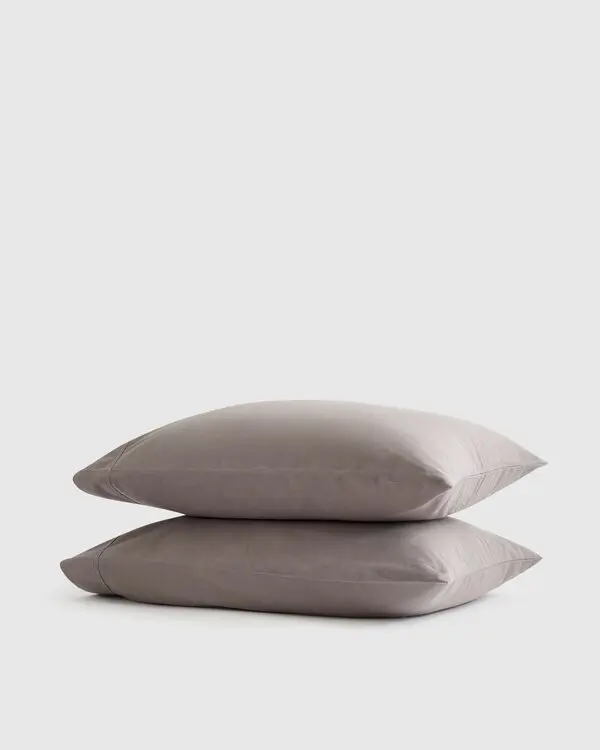Quince Luxury Organic Flannel Pillowcase Set - Grey