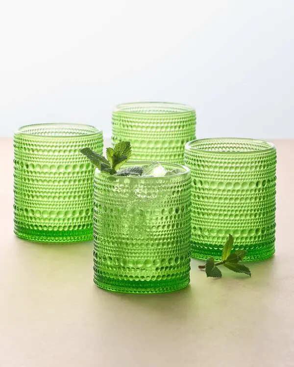 Quince Fortessa Jupiter Short Glass Tumbler - Fern Green