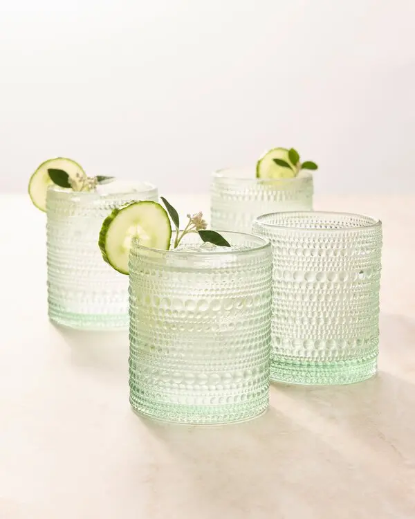 Quince Fortessa Jupiter Short Glass Tumbler - Sage