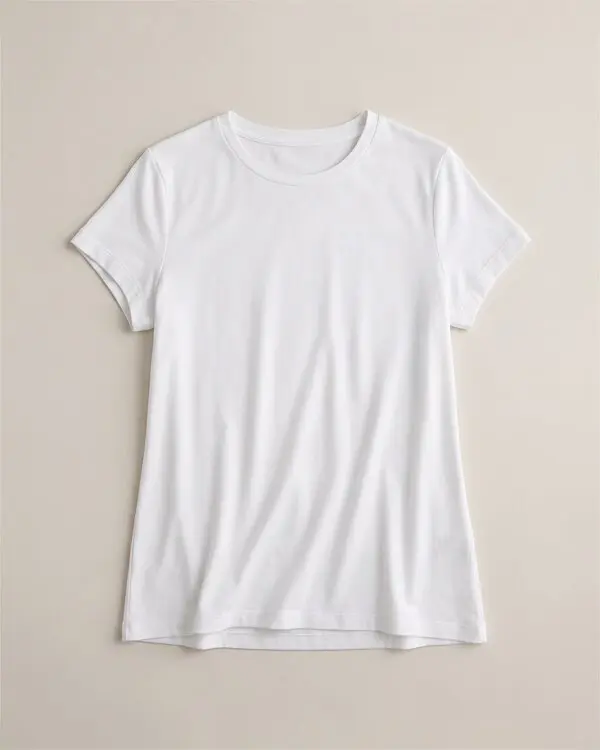 Quince Cotton Modal Crewneck Swing T-shirt - White