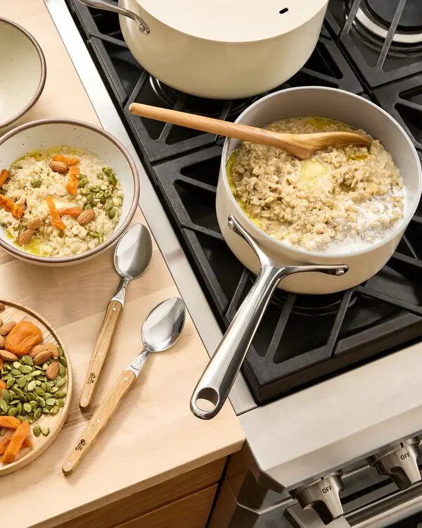 Quince Ceramic Nonstick 7pc Cookware Set - Ivory