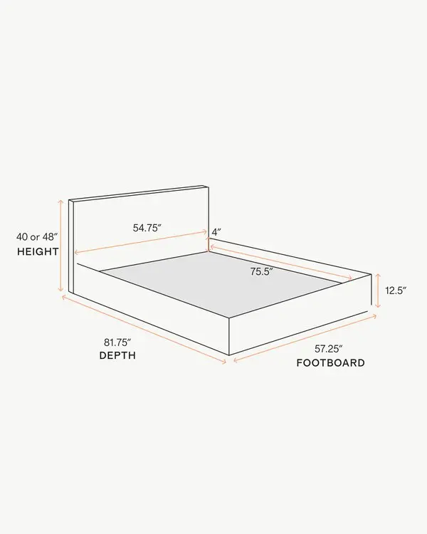Quince Square Bed In Performance Linen - Ivory