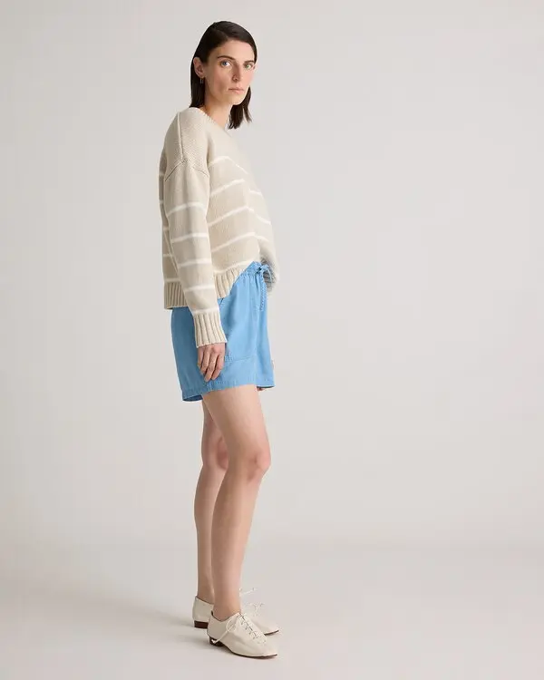 Quince Tencel Chambray Shorts - Light Indigo