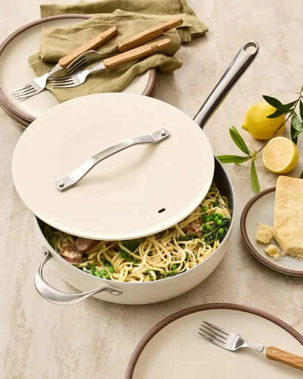 Quince Ceramic Nonstick Saute Pan With Lid