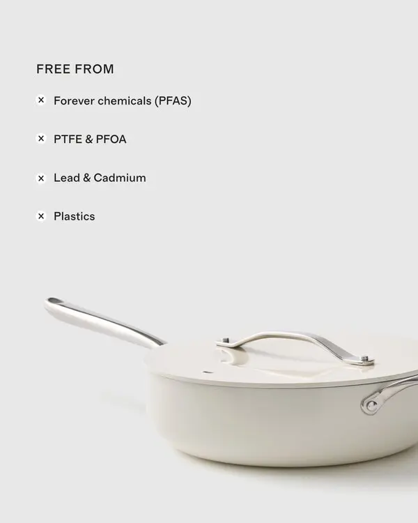 Quince Ceramic Nonstick Saute Pan With Lid