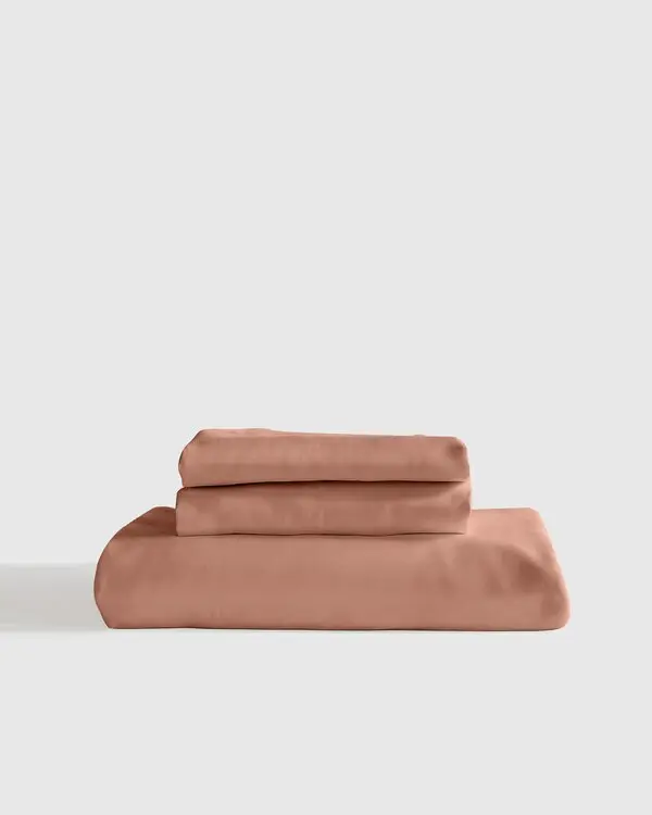 Quince Bamboo Fitted Sheet Set - Clay