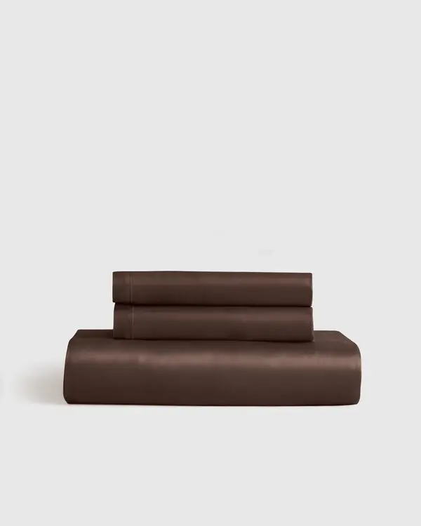 Quince Bamboo Fitted Sheet Set - Espresso