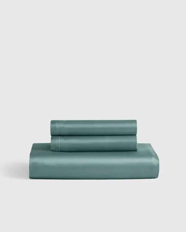 Quince Bamboo Fitted Sheet Set - Ocean