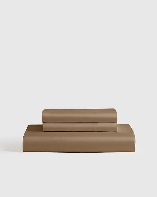 Quince Bamboo Fitted Sheet Set - Walnut