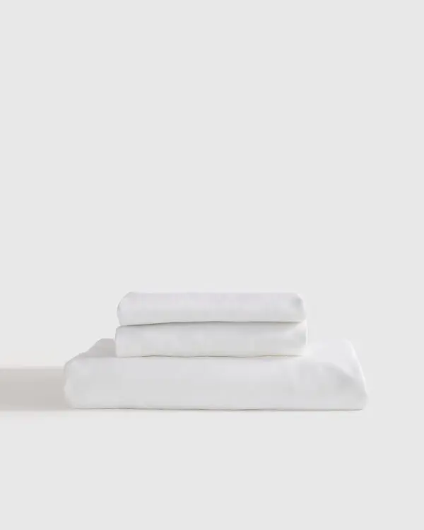 Quince Bamboo Fitted Sheet Set - White