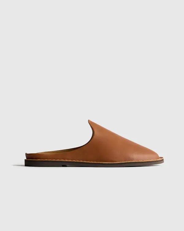 Quince Italian Leather Mule Slip-on - Peanut