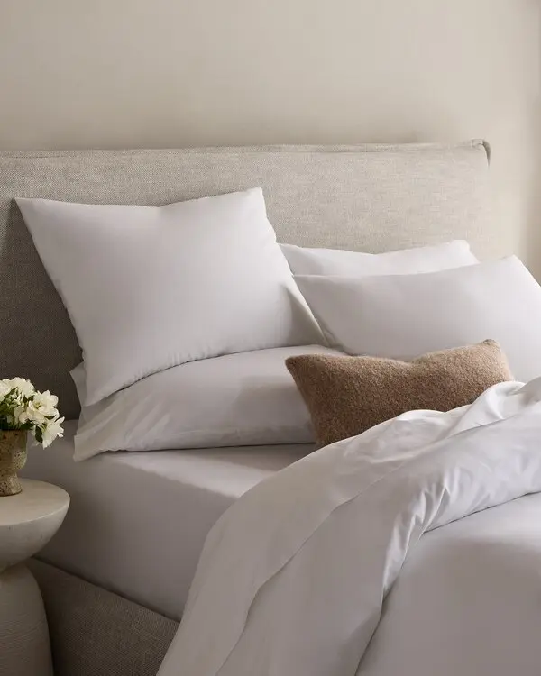 Quince Organic Crisp Percale Deluxe Bedding Bundle - White