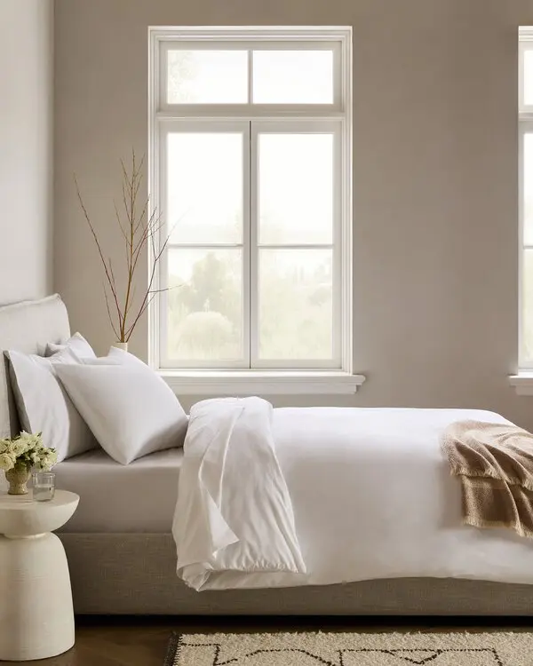 Quince Organic Crisp Percale Deluxe Bedding Bundle - White