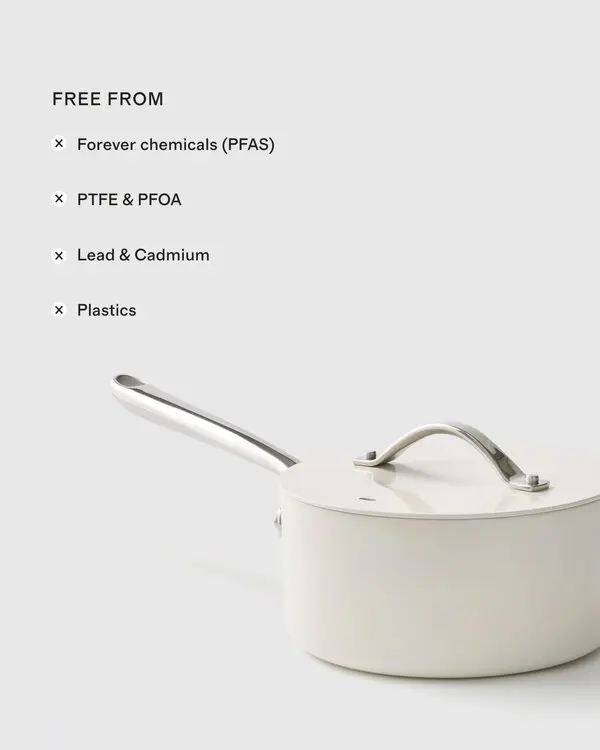 Quince Ceramic Nonstick Saucepan: 3qt