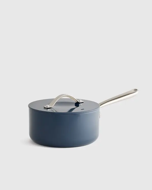 Quince Ceramic Nonstick Saucepan: 3qt - Navy