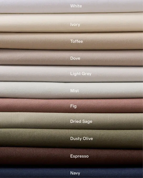 Quince Organic Crisp Percale Fitted Sheet Set - Espresso