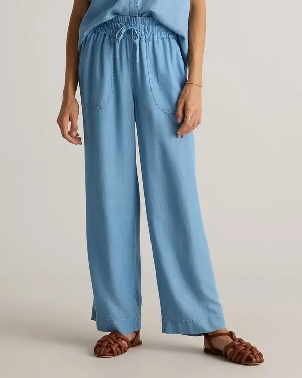 Quince Tencel Chambray Pull-on Pants - Light Indigo