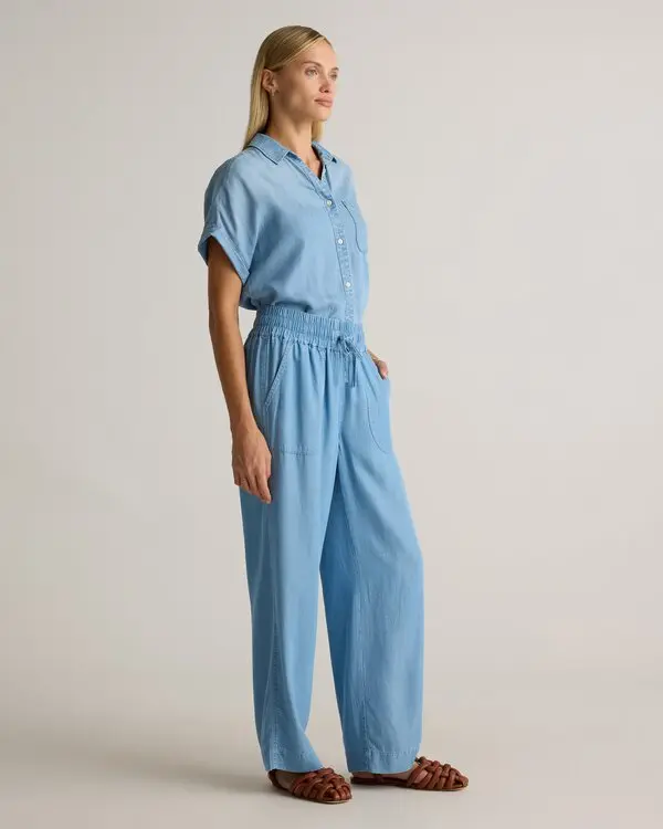 Quince Tencel Chambray Pull-on Pants - Light Indigo