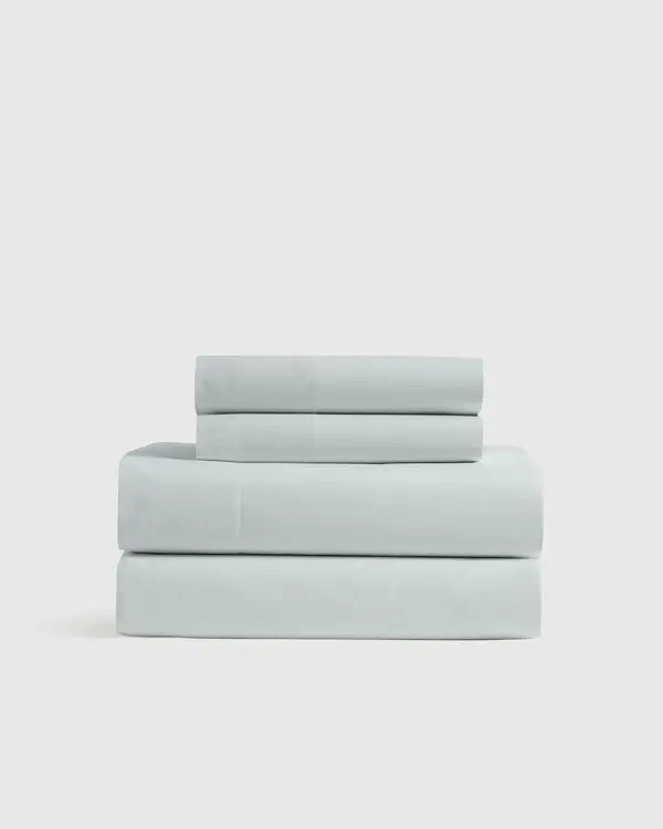 Quince Organic Crisp Percale Sheet Set - Mist