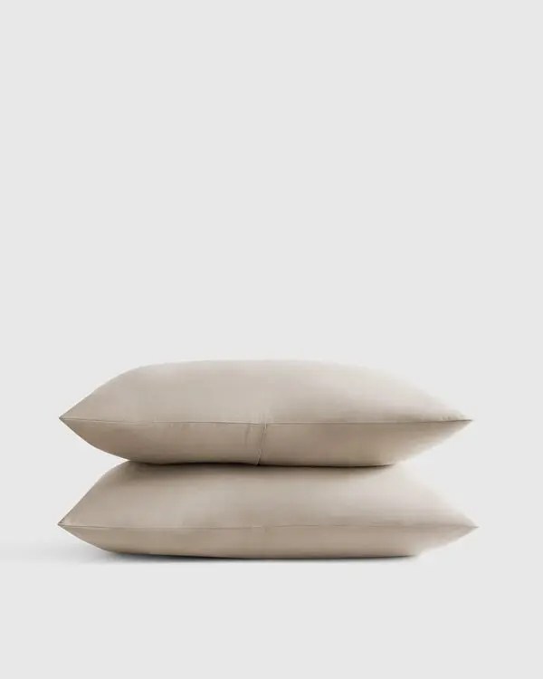 Quince Organic Crisp Percale Sham Set - Dove