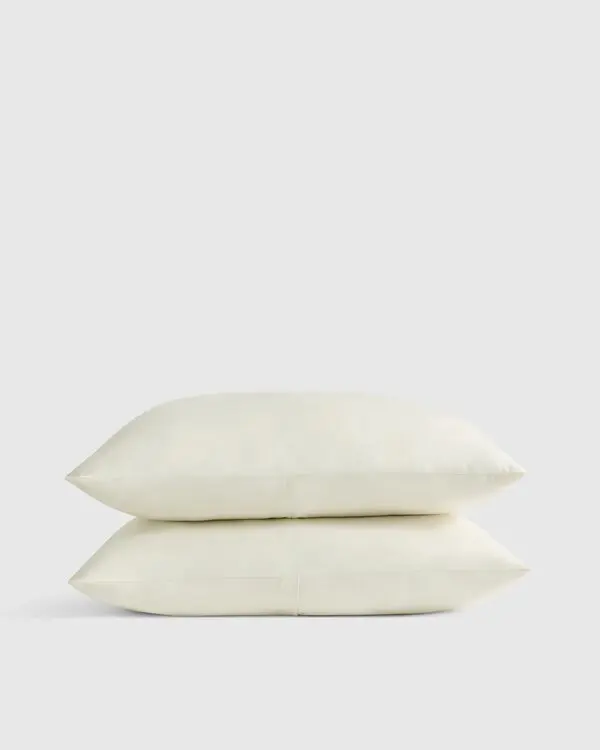 Quince Organic Crisp Percale Sham Set - Ivory