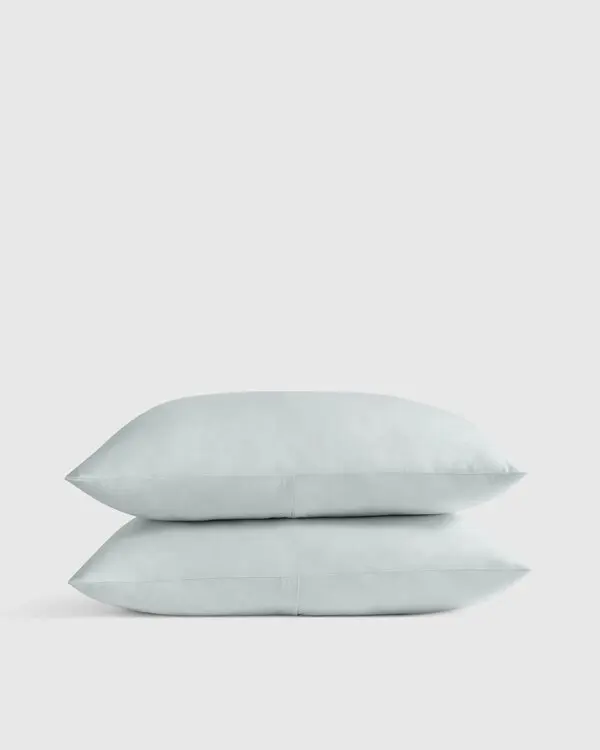 Quince Organic Crisp Percale Sham Set - Mist