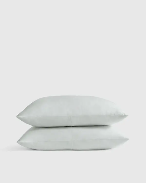 Quince Organic Crisp Percale Sham Set - Mist