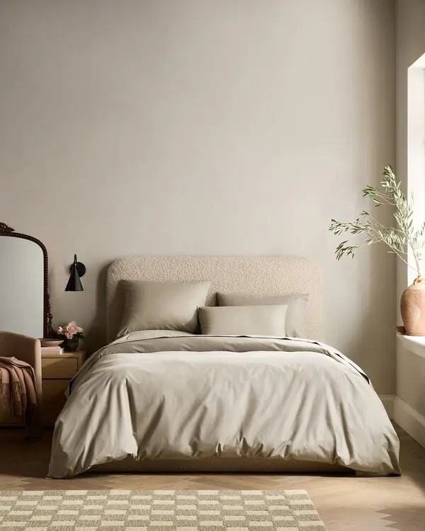 Quince Organic Crisp Percale Sham Set - Toffee