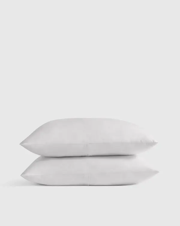 Quince Organic Crisp Percale Sham Set - White