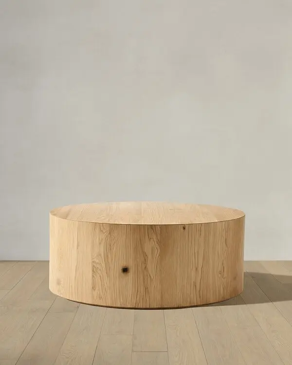 Quince Oak Drum Coffee Table