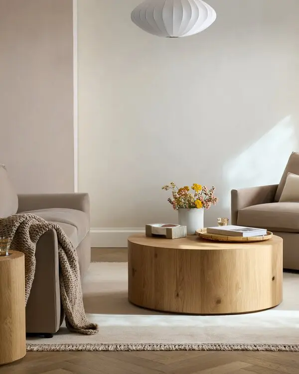 Quince Oak Drum Coffee Table