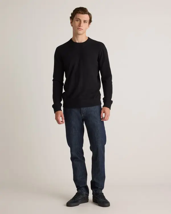 Quince Mongolian Cashmere Sweatshirt - Black