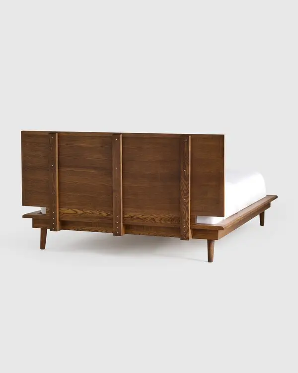 Quince Solid Wood Midcentury Platform Bed