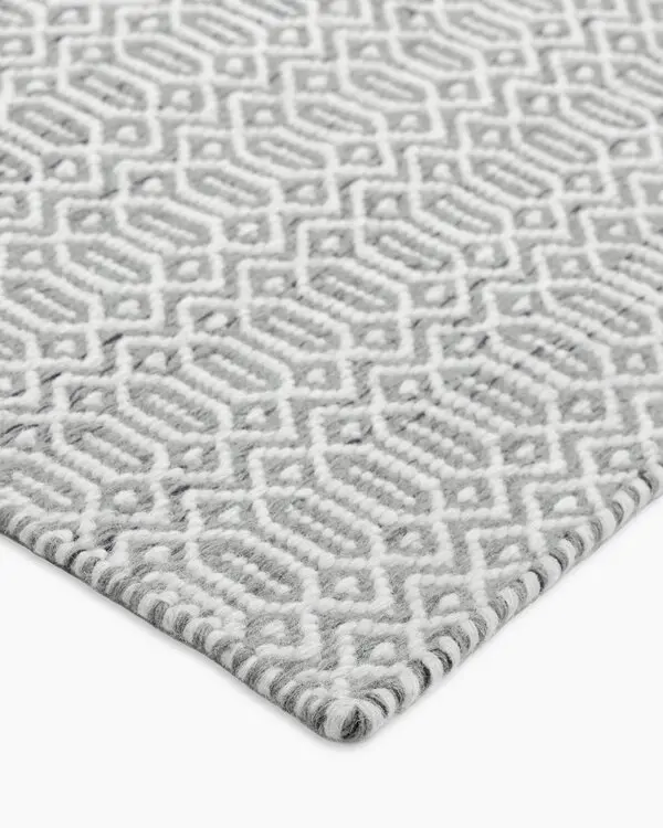 Quince Vale Handwoven Wool Rug - Grey