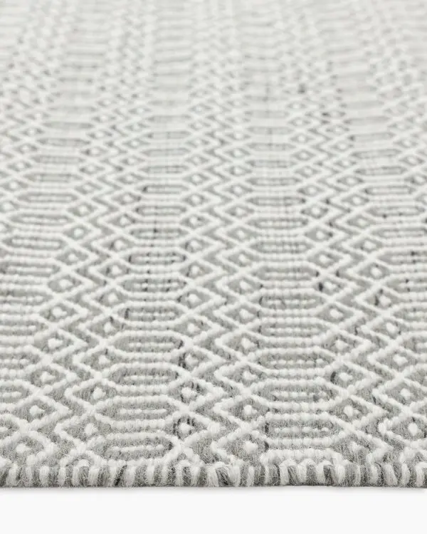 Quince Vale Handwoven Wool Rug - Grey