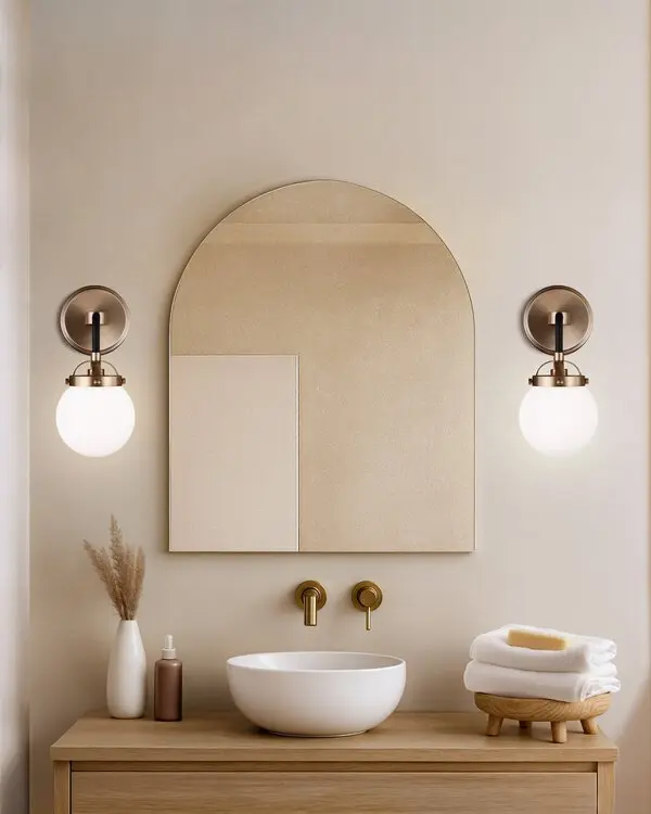 Quince Single Globe Steel Sconce