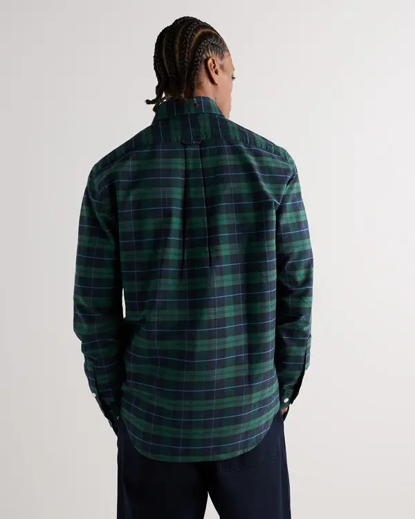 Quince Oxford Shirt - Green/navy Shadowplaid