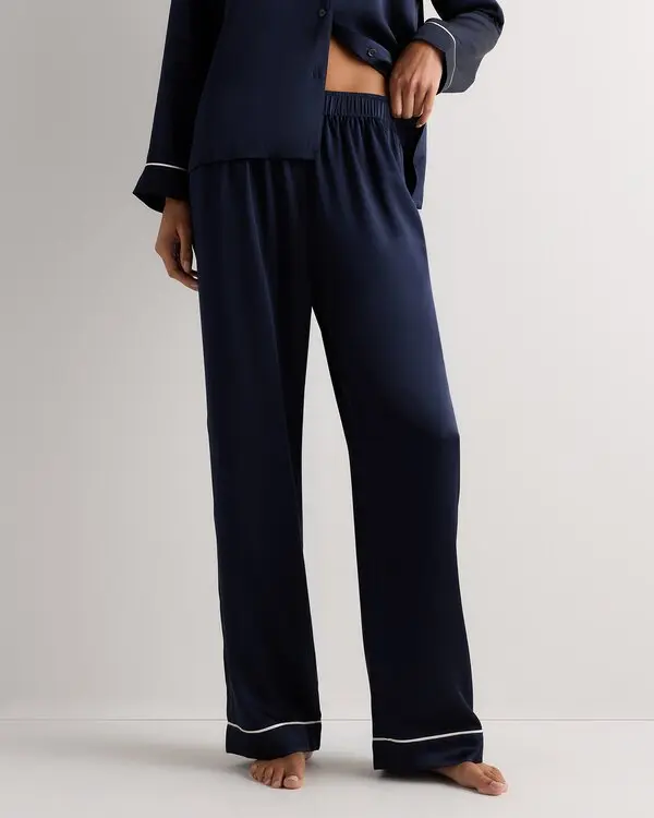 Quince Satin Pajama Pants - Deep Navy