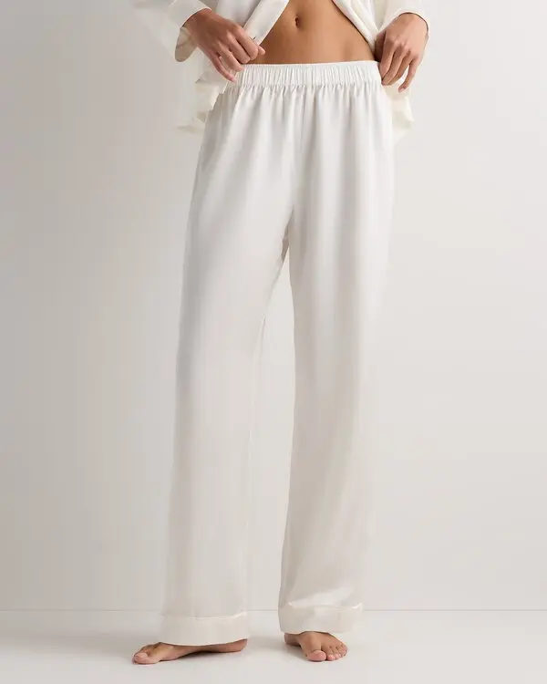 Quince Satin Pajama Pants - Ivory