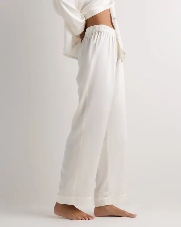 Quince Satin Pajama Pants - Ivory