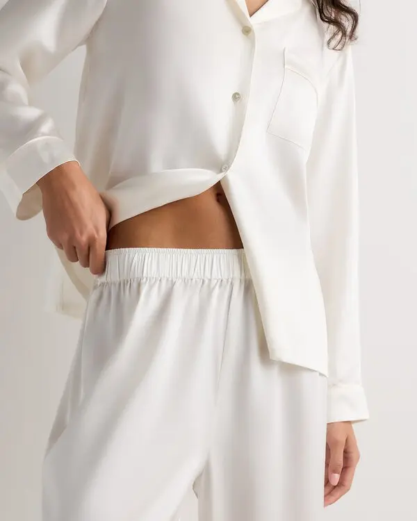 Quince Satin Pajama Pants - Ivory