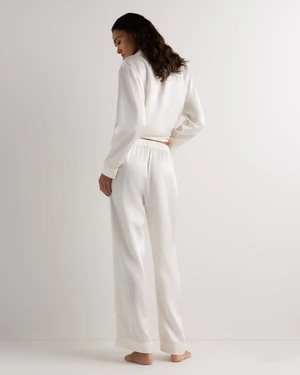 Quince Satin Pajama Pants - Ivory